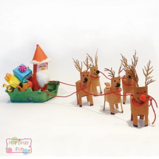 Christmas Santa Sleigh Craft - Itsy Bitsy Fun
