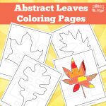 Abstract Leaves Coloring Pages - Itsy Bitsy Fun