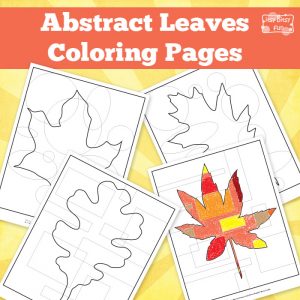 Abstract Leaves Coloring Pages - Itsy Bitsy Fun