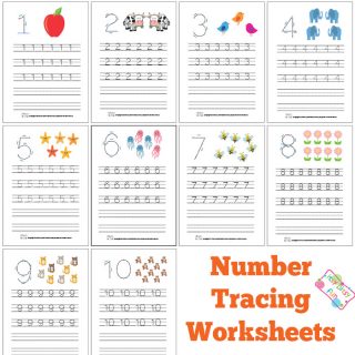 Number Tracing Worksheets Free Printable - Itsy Bitsy Fun