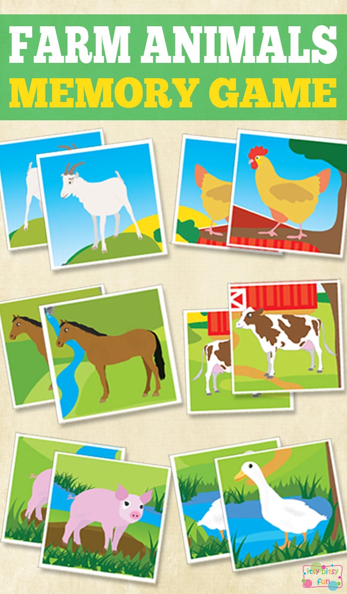 Printable Farm Animals Memory Game Itsy Bitsy Fun Printable Farm Animals Memory Game Itsy Bitsy Fun