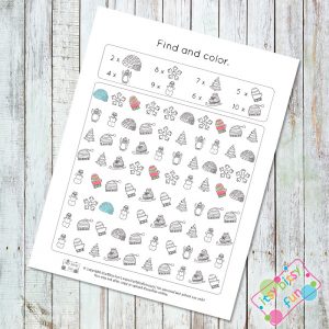 Winter Find and Color Worksheet - Itsy Bitsy Fun