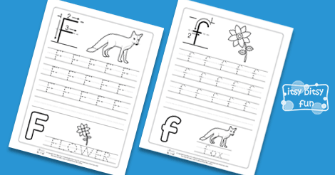 Letter F Tracing Worksheets - Itsy Bitsy Fun