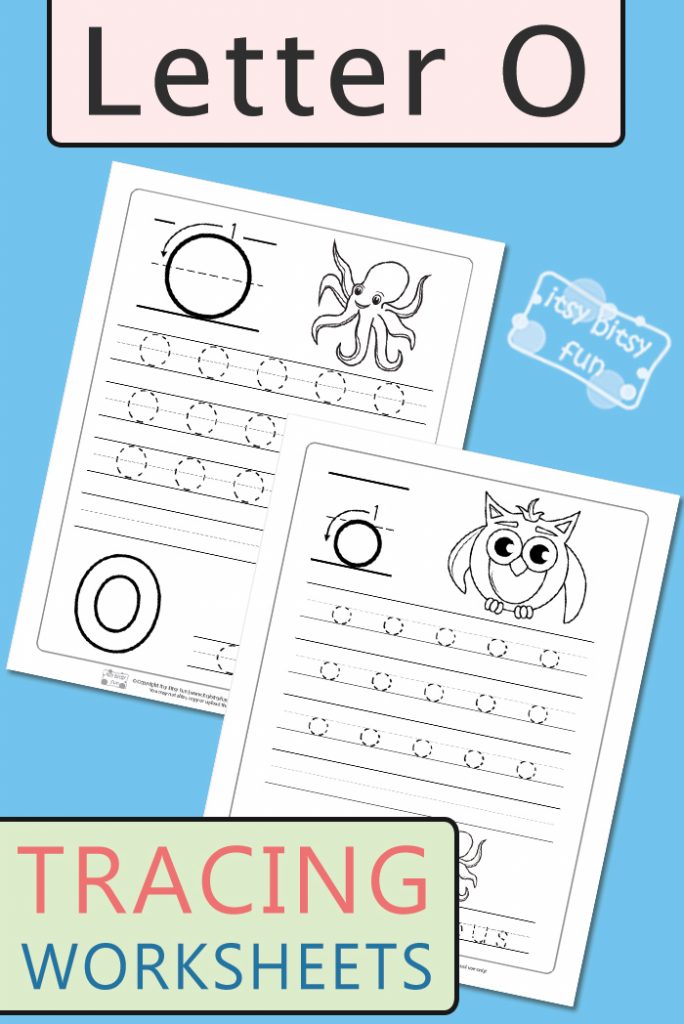 Letter O Tracing Worksheets - Itsy Bitsy Fun