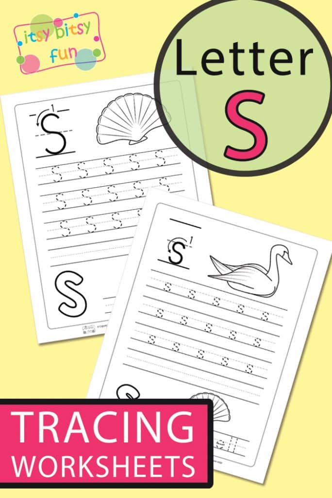 Letter S Tracing Worksheets - Itsy Bitsy Fun