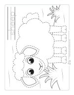 Farm Animals Tracing Coloring Pages - Itsy Bitsy Fun