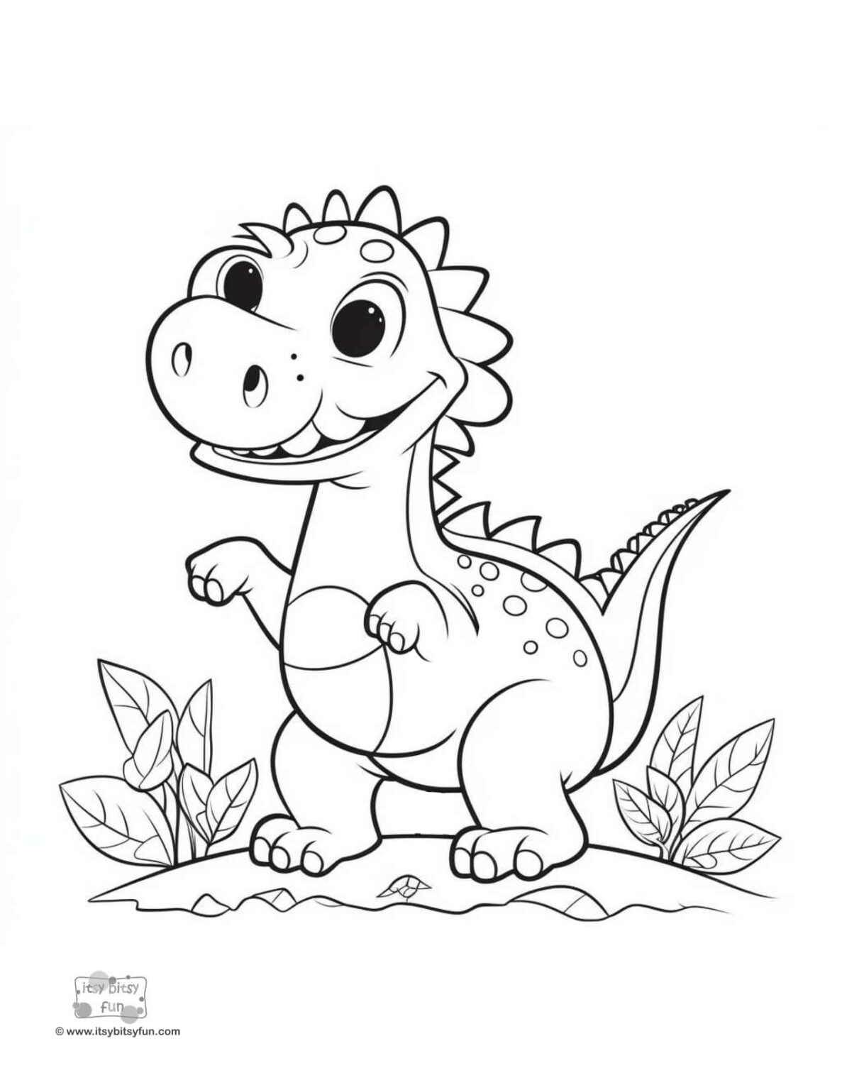 Free Printable Dinosaur Coloring Pages - Itsy Bitsy Fun