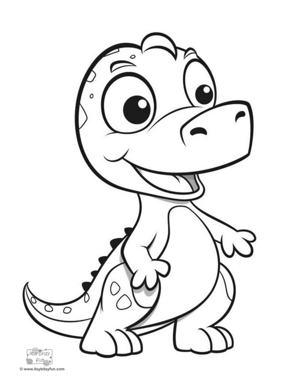 Free Printable Dinosaur Coloring Pages - Itsy Bitsy Fun