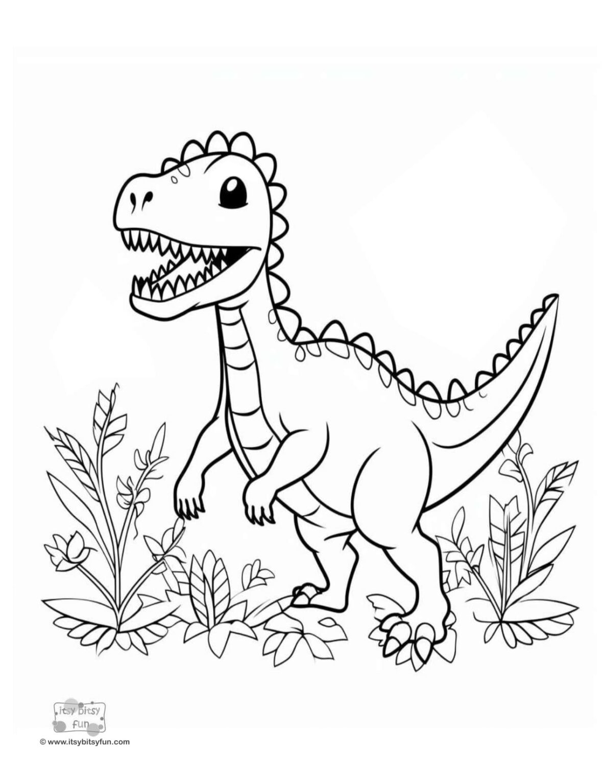 Free Printable Dinosaur Coloring Pages - Itsy Bitsy Fun