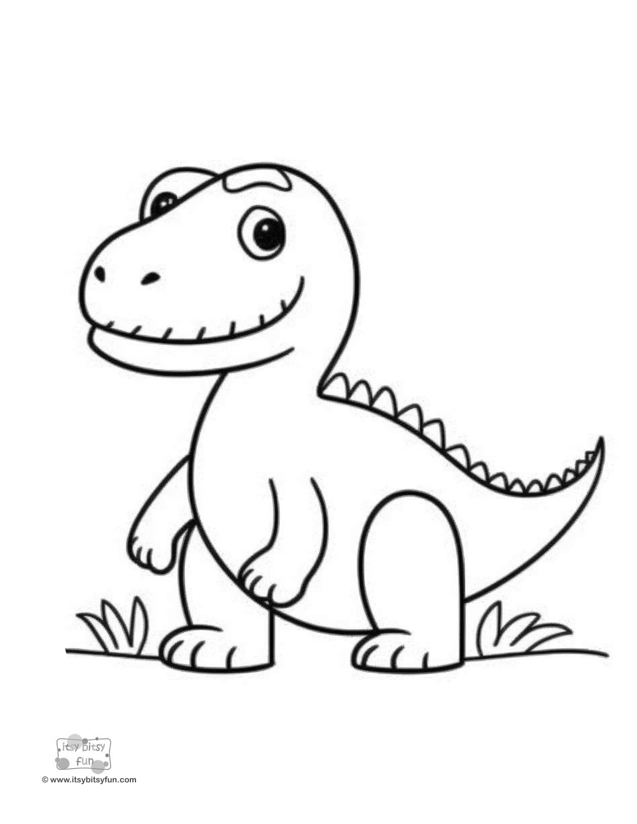 Free Printable Dinosaur Coloring Pages - Itsy Bitsy Fun