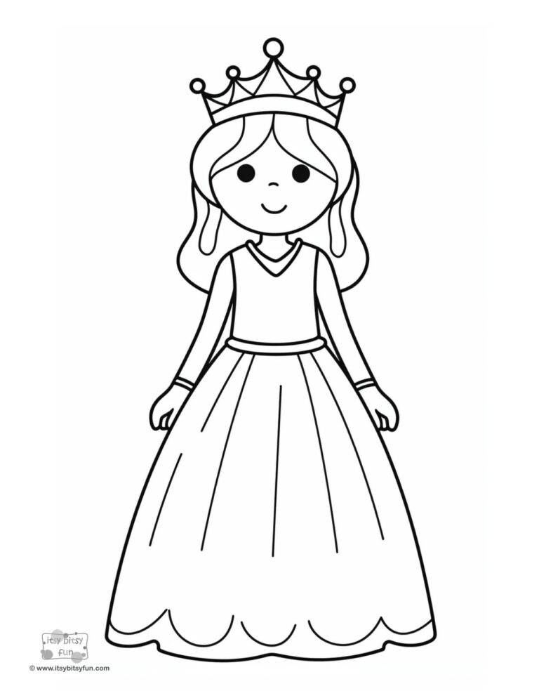 Free Printable Princess Coloring Pages - Itsy Bitsy Fun