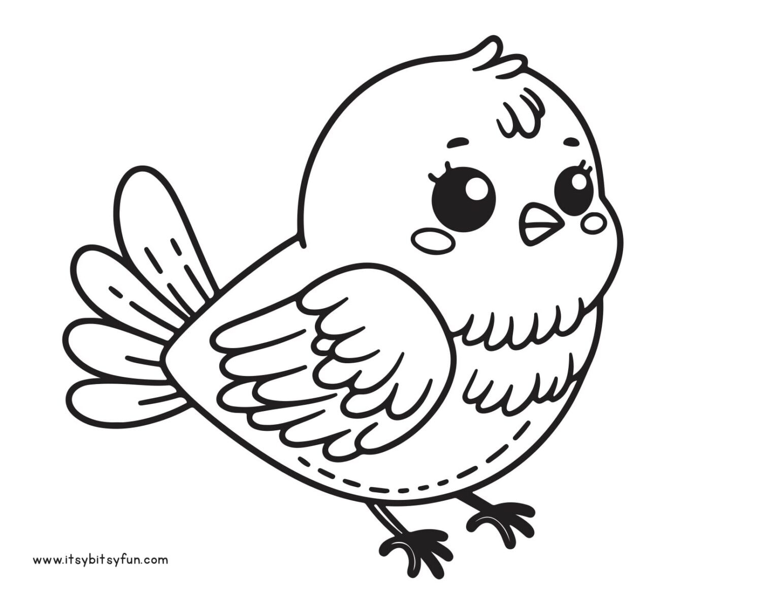 Free Printable Bird Coloring Pages for Kids - Itsy Bitsy Fun