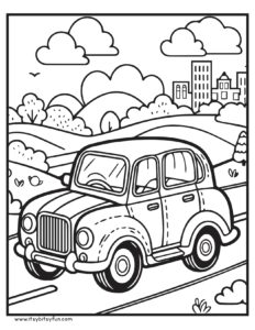 Free Printable Car Coloring Pages for Kids - Itsy Bitsy Fun