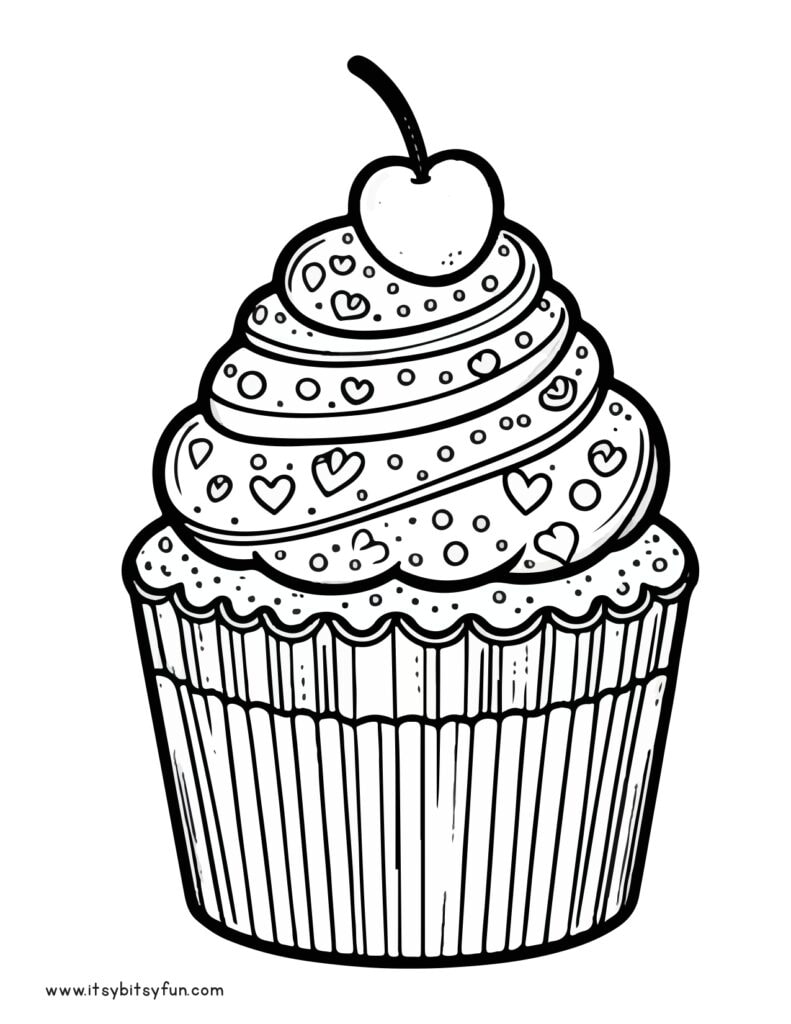 Cupcake Coloring Pages MIT Printable Cupcake Coloring Pages MIT Printable