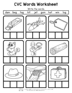 CVC Words Worksheets - Itsy Bitsy Fun