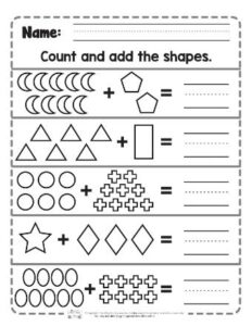 Pritable Count and Add Single Digit Addition Worksheets - Itsy Bitsy Fun