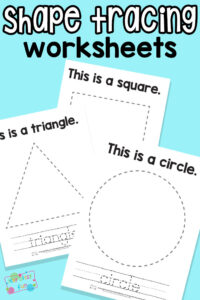 Shape Tracing Worksheets - Itsy Bitsy Fun