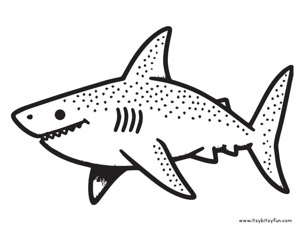 Free Printable Shark Coloring Pages for Kids - Itsy Bitsy Fun