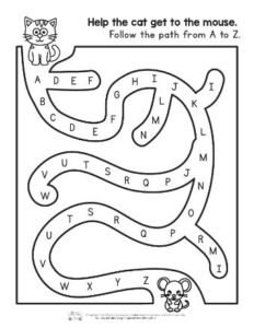 Printable Alphabet Mazes - Itsy Bitsy Fun