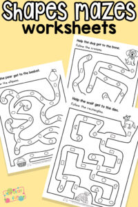 Printable Shapes Mazes - Itsy Bitsy Fun