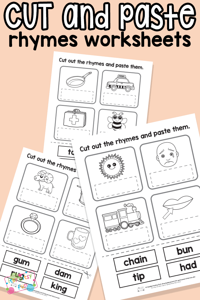 Cut And Glue Rhymes Worksheets Itsy Bitsy Fun