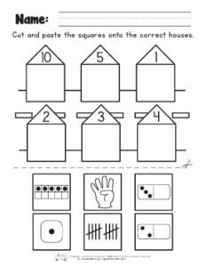 Cut and Paste Number Sense Worksheets - Itsy Bitsy Fun