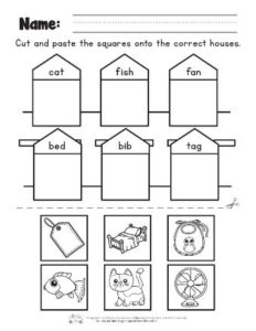 Cut and Paste Preschool Reading Comprehension Worksheets - Itsy Bitsy Fun