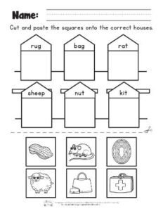 Cut and Paste Preschool Reading Comprehension Worksheets - Itsy Bitsy Fun