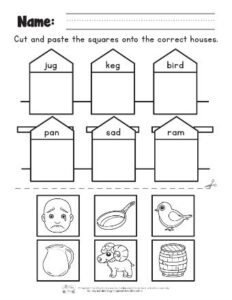 Cut and Paste Preschool Reading Comprehension Worksheets - Itsy Bitsy Fun