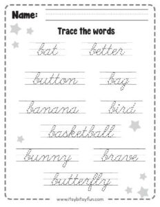 Cursive Letter B Worksheets - Itsy Bitsy Fun