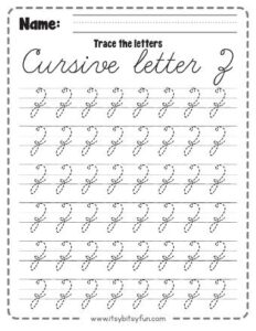Cursive Letter Z Worksheets - Itsy Bitsy Fun
