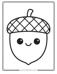 Free Printable Acorn Coloring Pages - Itsy Bitsy Fun