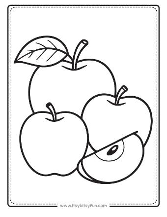 Apple Coloring Pages - Itsy Bitsy Fun
