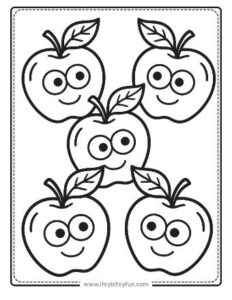Apple Coloring Pages - Itsy Bitsy Fun