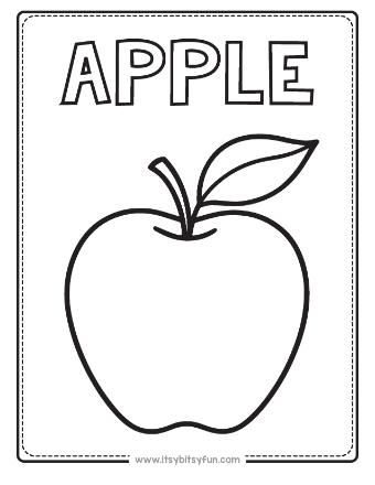 Apple Coloring Pages - Itsy Bitsy Fun