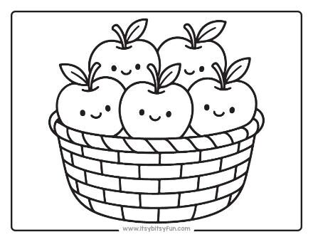 Apple Coloring Pages - Itsy Bitsy Fun