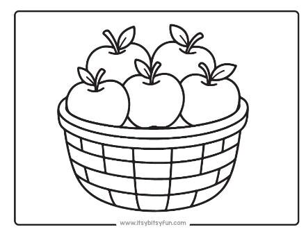 Apple Coloring Pages - Itsy Bitsy Fun