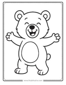 Free Printable Bear Coloring Pages - Itsy Bitsy Fun