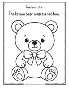Fall Read and Color Worksheets for Kindergarten - Itsy Bitsy Fun