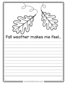 Fall Writing Prompts for Kindergarten and Grade 1 - Itsy Bitsy Fun