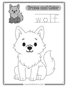 Forest Animals Trace and Color Worksheets - Itsy Bitsy Fun