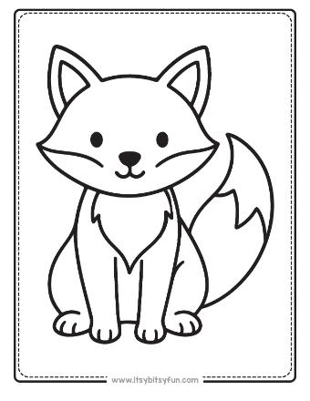 Free Printable Fox Coloring Pages - Itsy Bitsy Fun