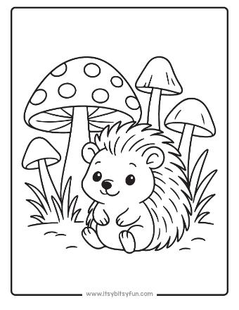 Free Printable Hedgehog Coloring Pages - Itsy Bitsy Fun