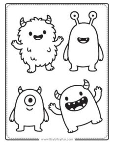 Free Printable Monster Coloring Pages - Itsy Bitsy Fun