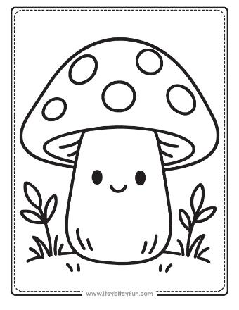 Free Printable Mushroom Coloring Pages - Itsy Bitsy Fun