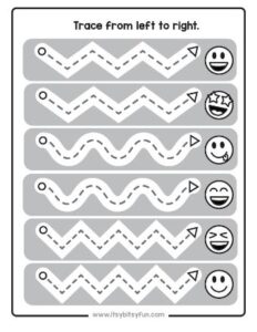 Pre-Writing Skills Worksheets (highlighter marker) - Itsy Bitsy Fun