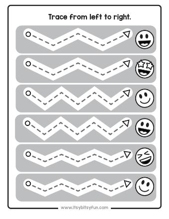 Pre-Writing Skills Worksheets (highlighter marker) - Itsy Bitsy Fun