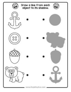 Shadow Matching Preschool Worksheets - Itsy Bitsy Fun