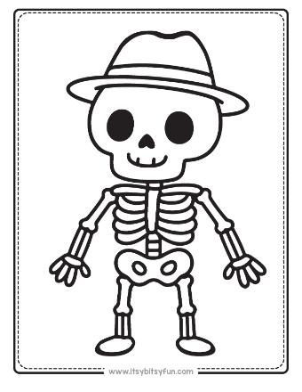 Free Printable Skeleton Coloring Pages - Itsy Bitsy Fun