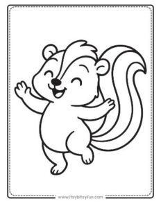 Free Printable Skunk Coloring Pages - Itsy Bitsy Fun